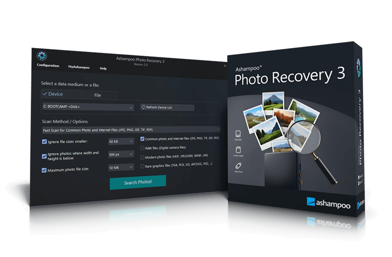 Ashampoo® Photo Recovery 3 - Recover accidentally deleted photos ...
