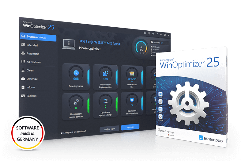 Ashampoo® WinOptimizer 25 - Windows 10 & 11 system cleaner and ...